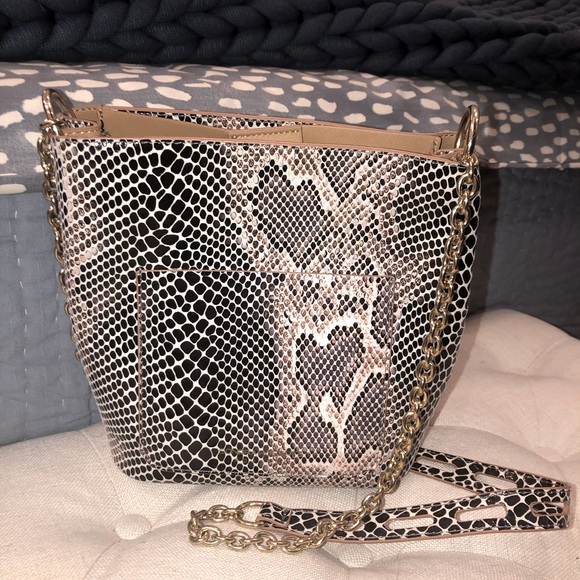 Madison West | Bags | Madison West Faux Leather Snake Skin Print Box ...